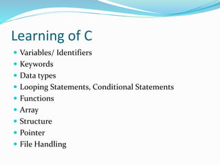 C, C++, Java, Android | PPT