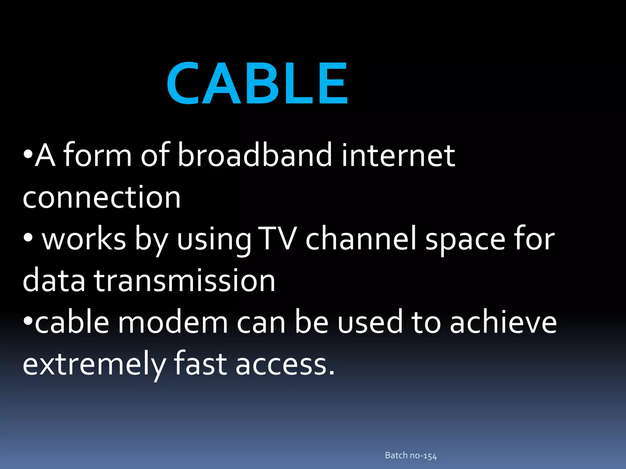 Types of internet connections | PPTX
