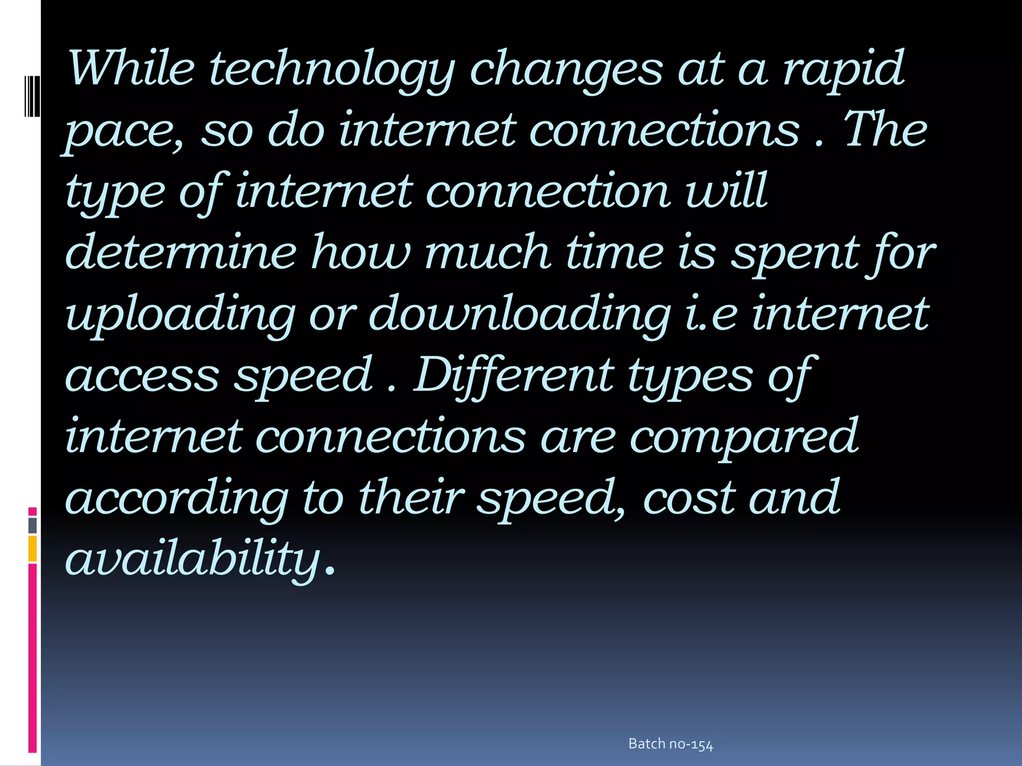 Types of internet connections | PPTX