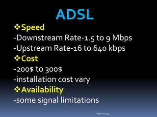 Types of internet connections | PPTX