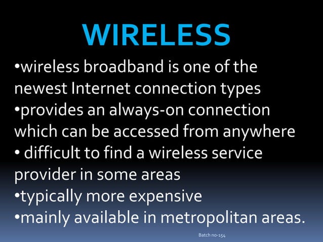 Types of internet connections | PPTX