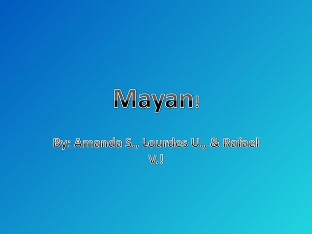 Mayan Power Point! | PPT
