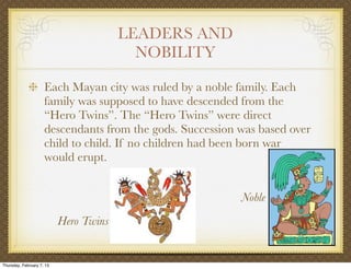 Mayan society by liam and jake | PPT