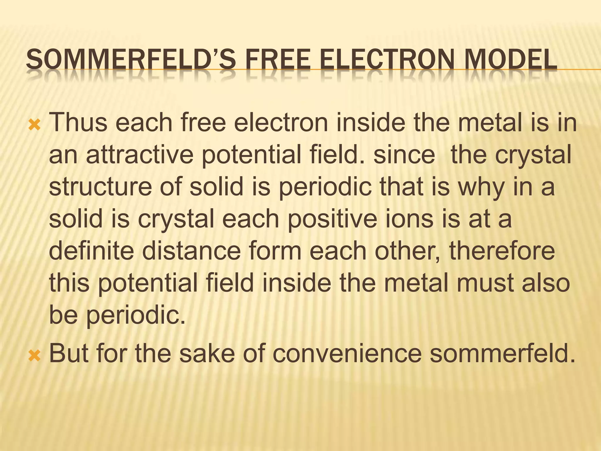 SOMMERFELD MODEL Maya yadav ppt | PPSX