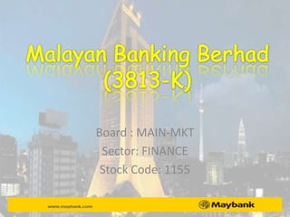 Analysis of Maybank berhad slide present MAF630 | PPTX