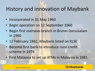 Analysis of Maybank berhad slide present MAF630 | PPTX