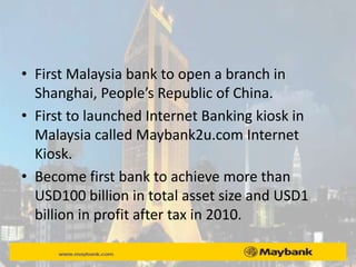 Analysis of Maybank berhad slide present MAF630 | PPTX