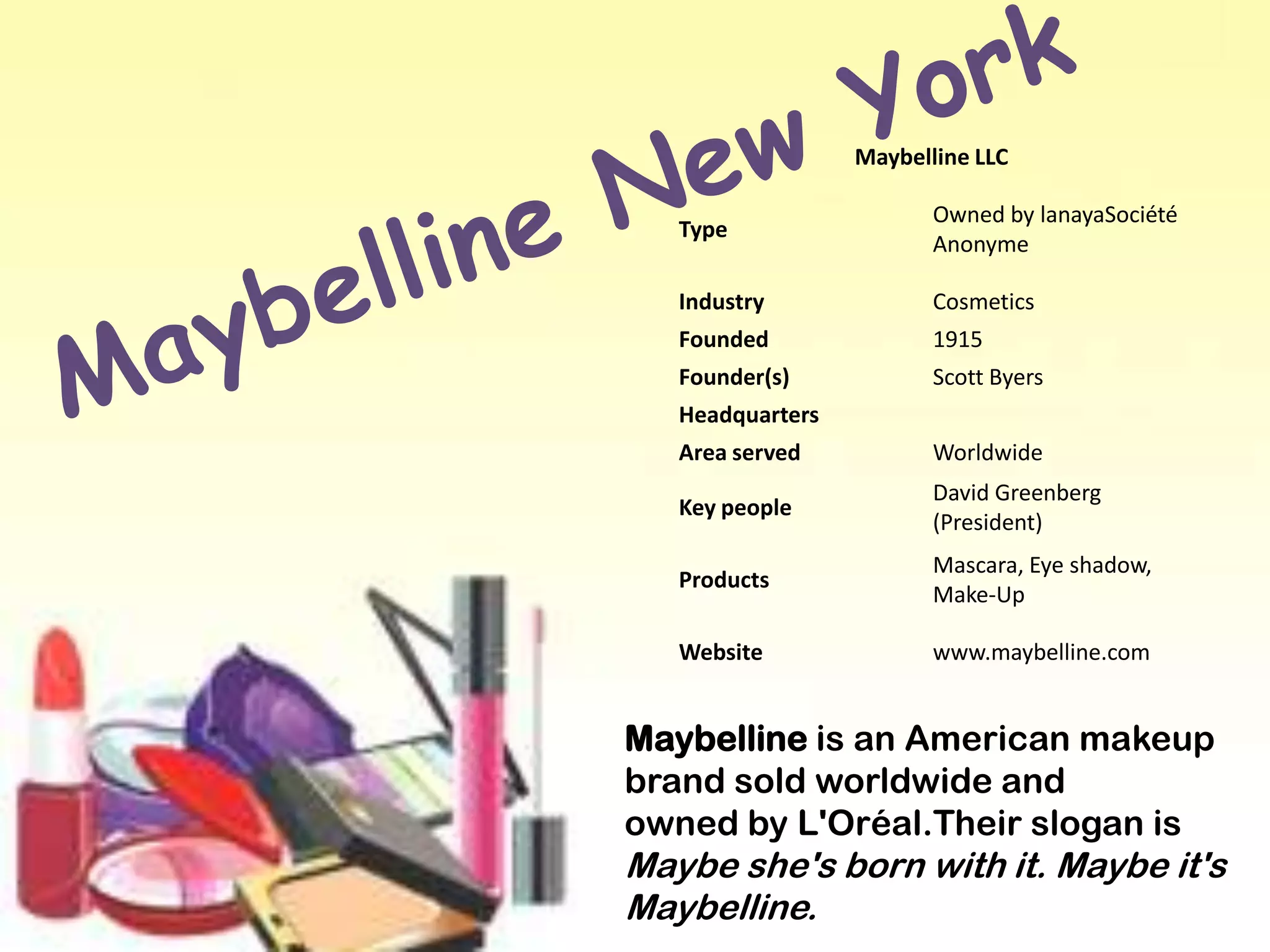 Maybelline PPT | PPTX