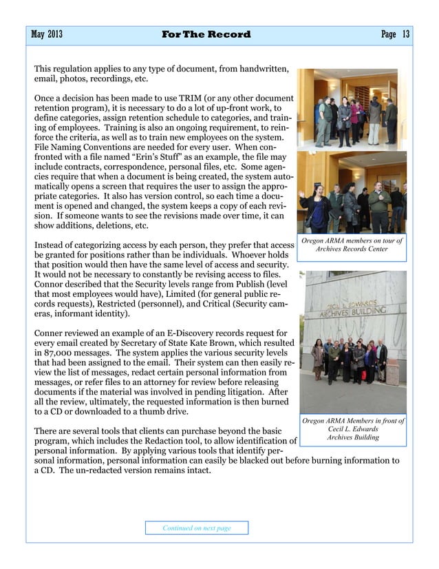 May chapter newsletter recap | PDF | Email | Internet