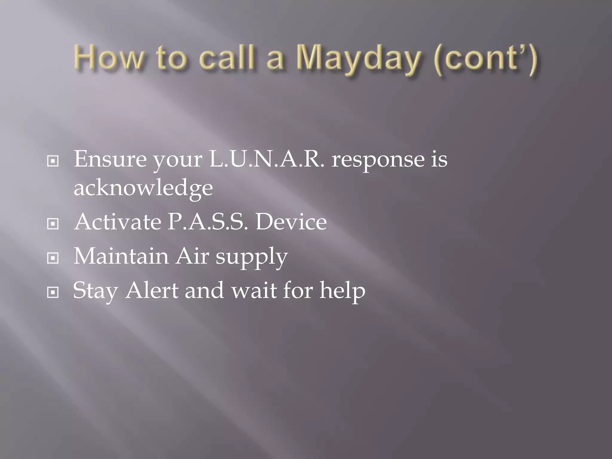Mayday, mayday, mayday | PPTX