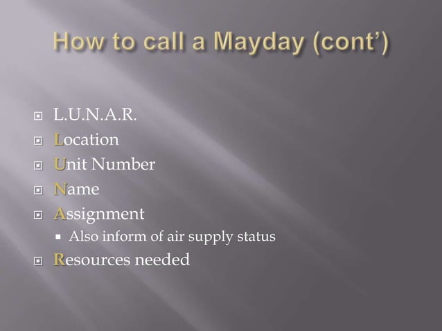 Mayday, mayday, mayday | PPT