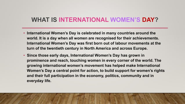 International women's day | PPT