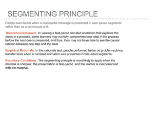 Mayer's theory of multimendia learning | PPTX