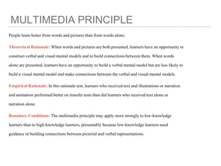 Mayer's theory of multimendia learning | PPTX