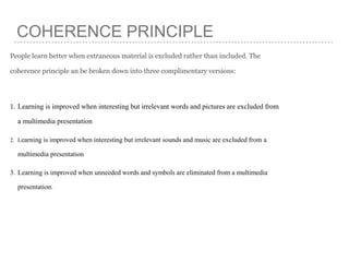 Mayer's theory of multimendia learning | PPTX