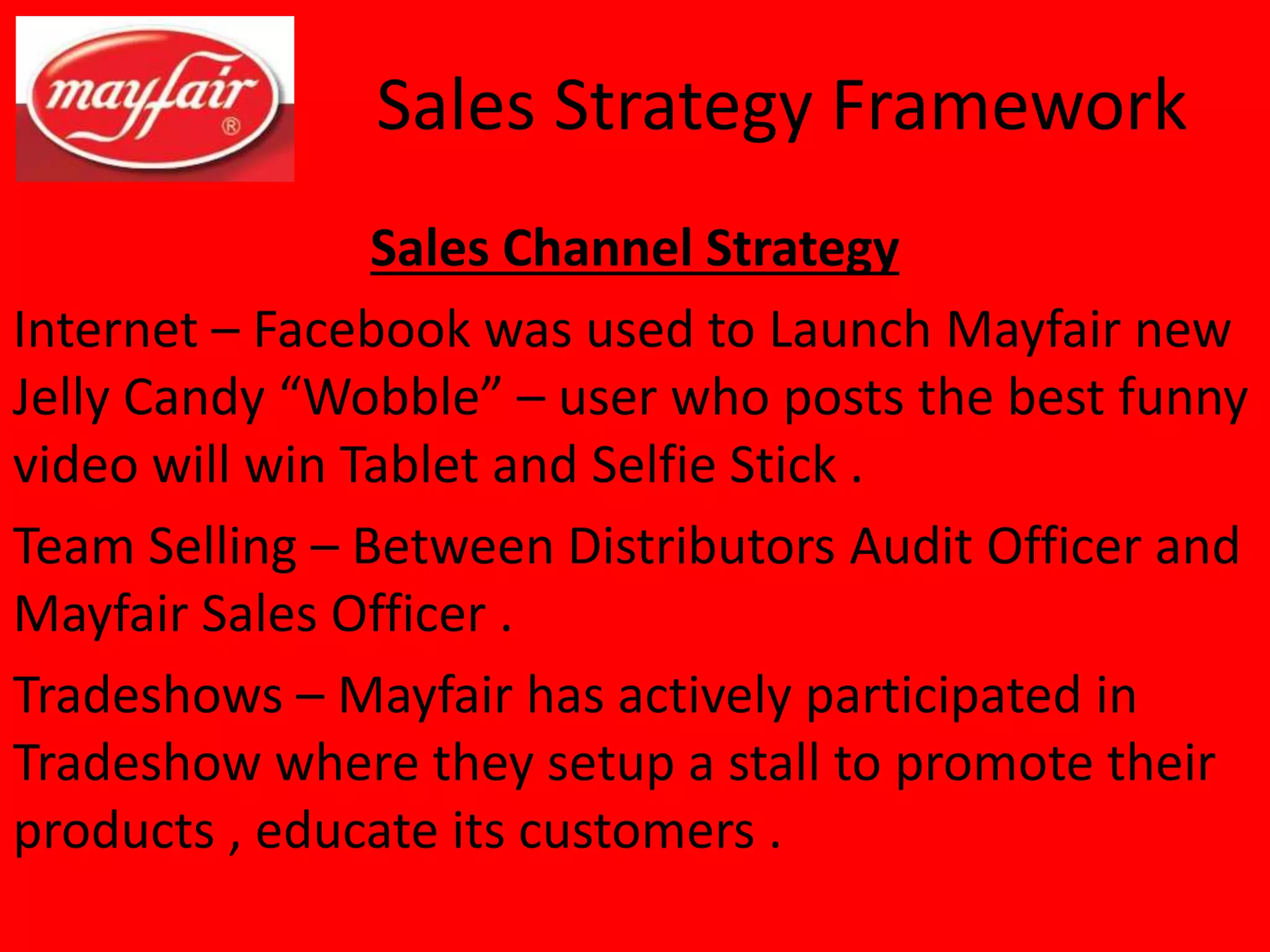 Mayfair sales force management and strategy | PPTX