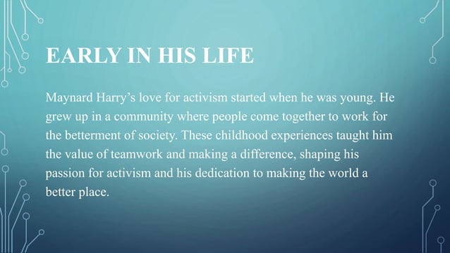 Maynard Harry — Mission Driven Influence | PPT