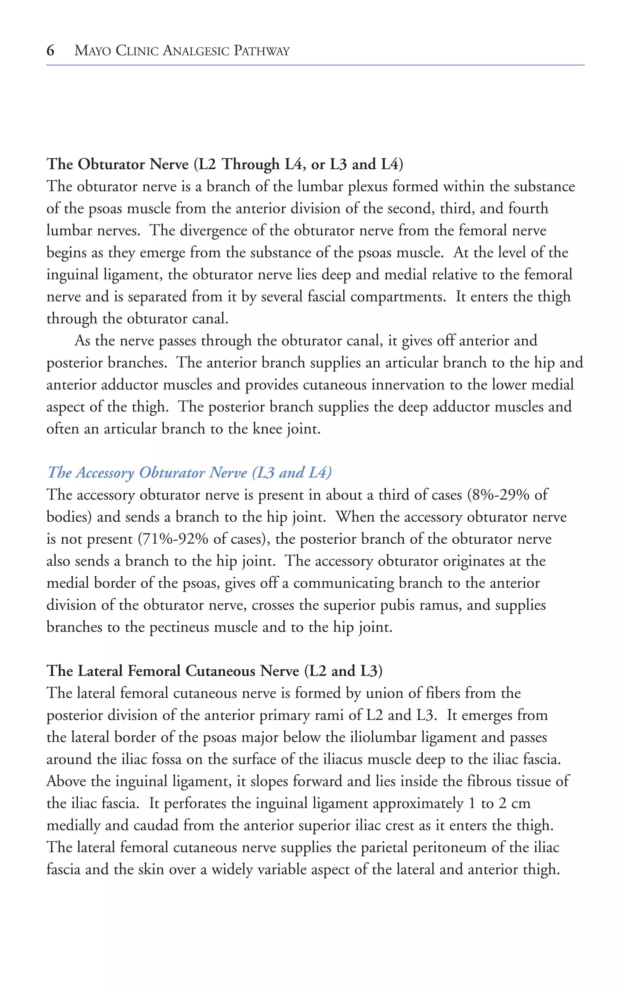 Mayo clinic analgesic pathway peripheral nerve blockade | PDF