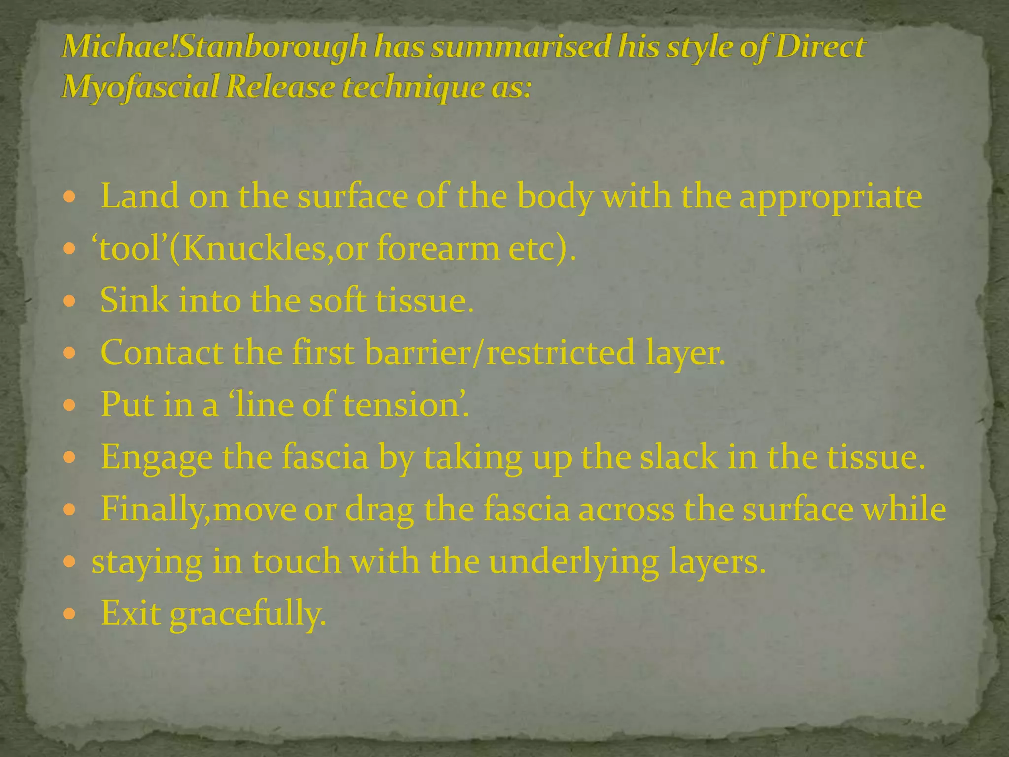 Mayofacial release technique | PPTX