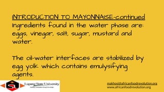 Mayonnaise production | PDF