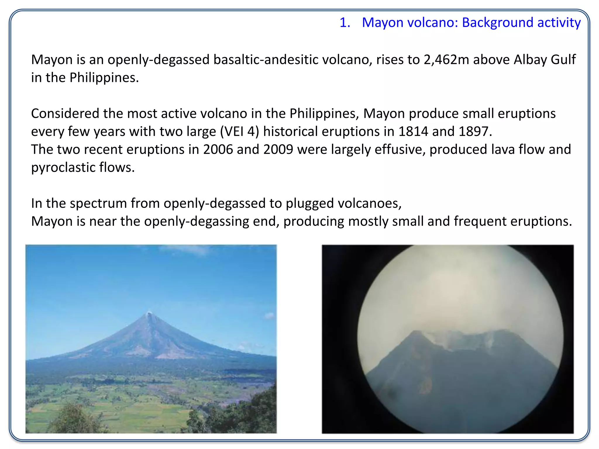 A multi-sensor monitoring network at Mayon Volcano, Philippines ...