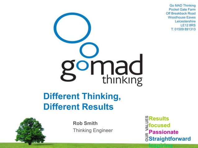 South West PPMA presentation - May 2013 - Gomad thinking | PPTX