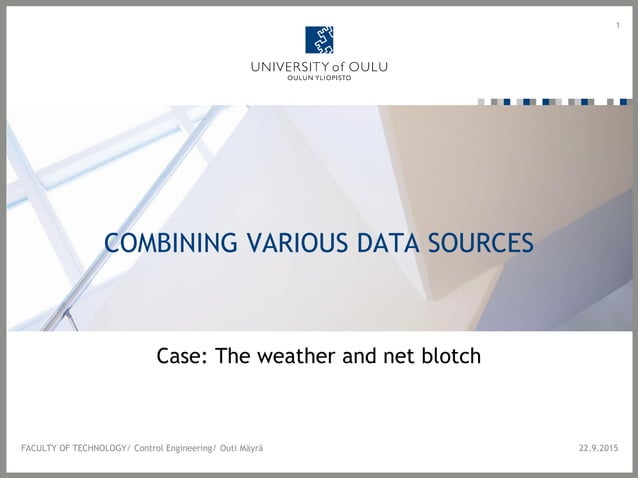 Combining Various Data Sources | PPT