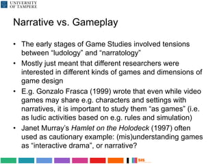 "From Narrative to Gameplay (And Back) - Studying Transmedial ...