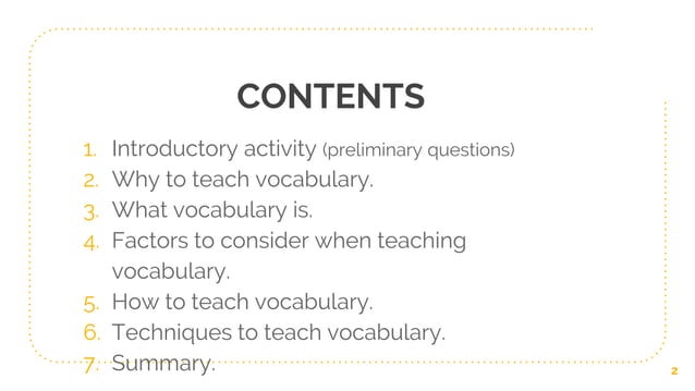Teaching Vocabulary - Mayra Totena | PPT