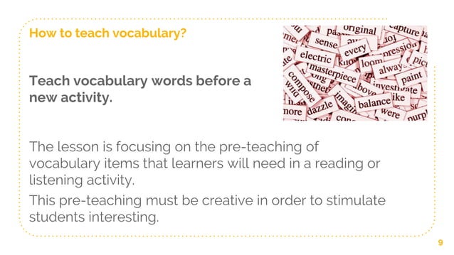 Teaching Vocabulary - Mayra Totena | PPT