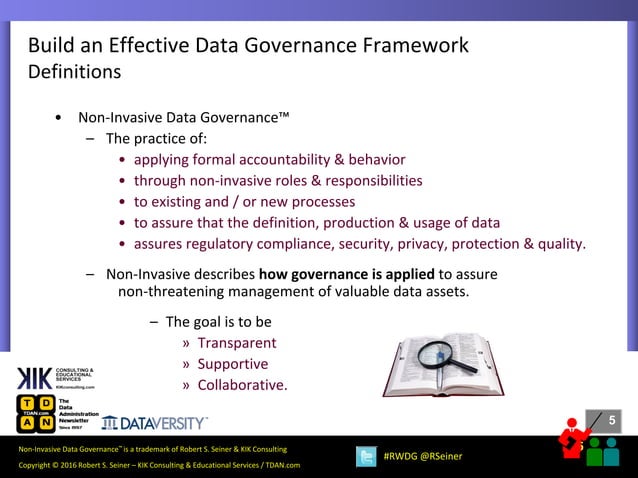 RWDG Slides: Build an Effective Data Governance Framework | PPT