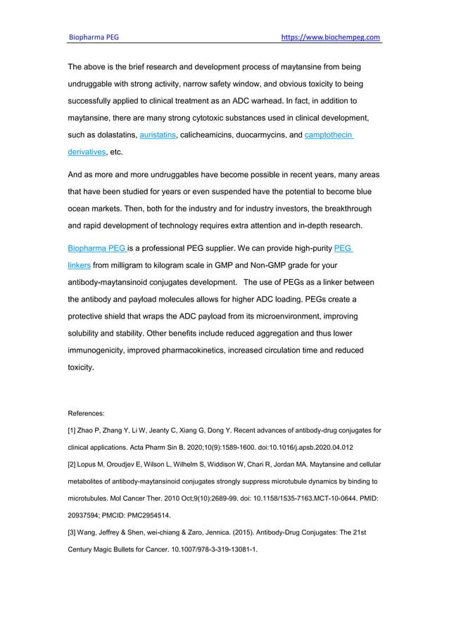 Maytansinoids as Payloads of ADCs DM1, DM4.pdf