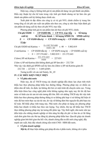 Báo cáo thực tập kế toán chi phí và tính giá thành sản phẩm | DOC