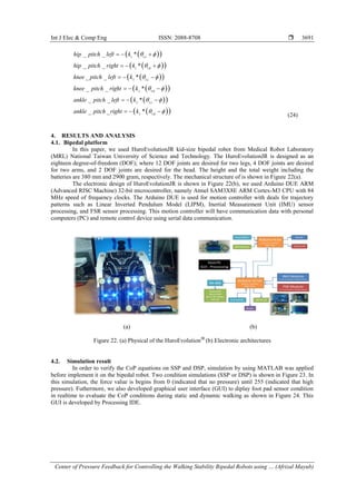Center of Pressure Feedback for Controlling the Walking Stability Bipedal Robots using Fuzzy ...