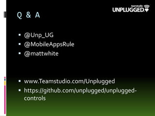 May Unplugged Mobile Controls User Group | PDF