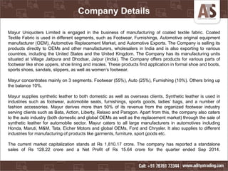ATS Company Reports: Mayur | PDF | Stocks and Bonds | Personal Investing