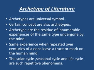 archetypal criticism by nortrope frye | PPTX