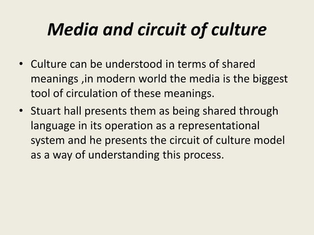 media and circuit of cuture | PPTX