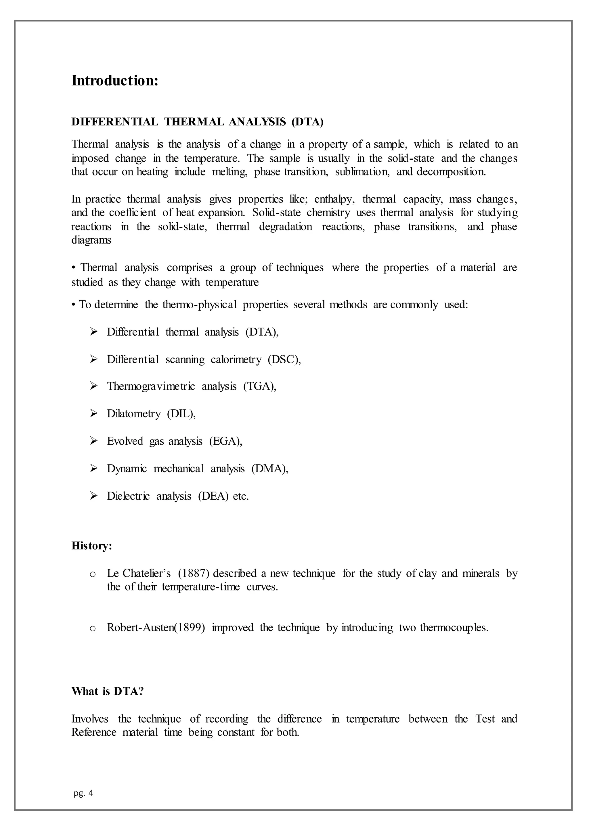 Differential Thermal Analysis(pdf) | DOCX