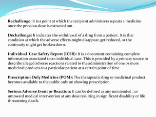 Terminologies in Pharmacovigilance | PPT