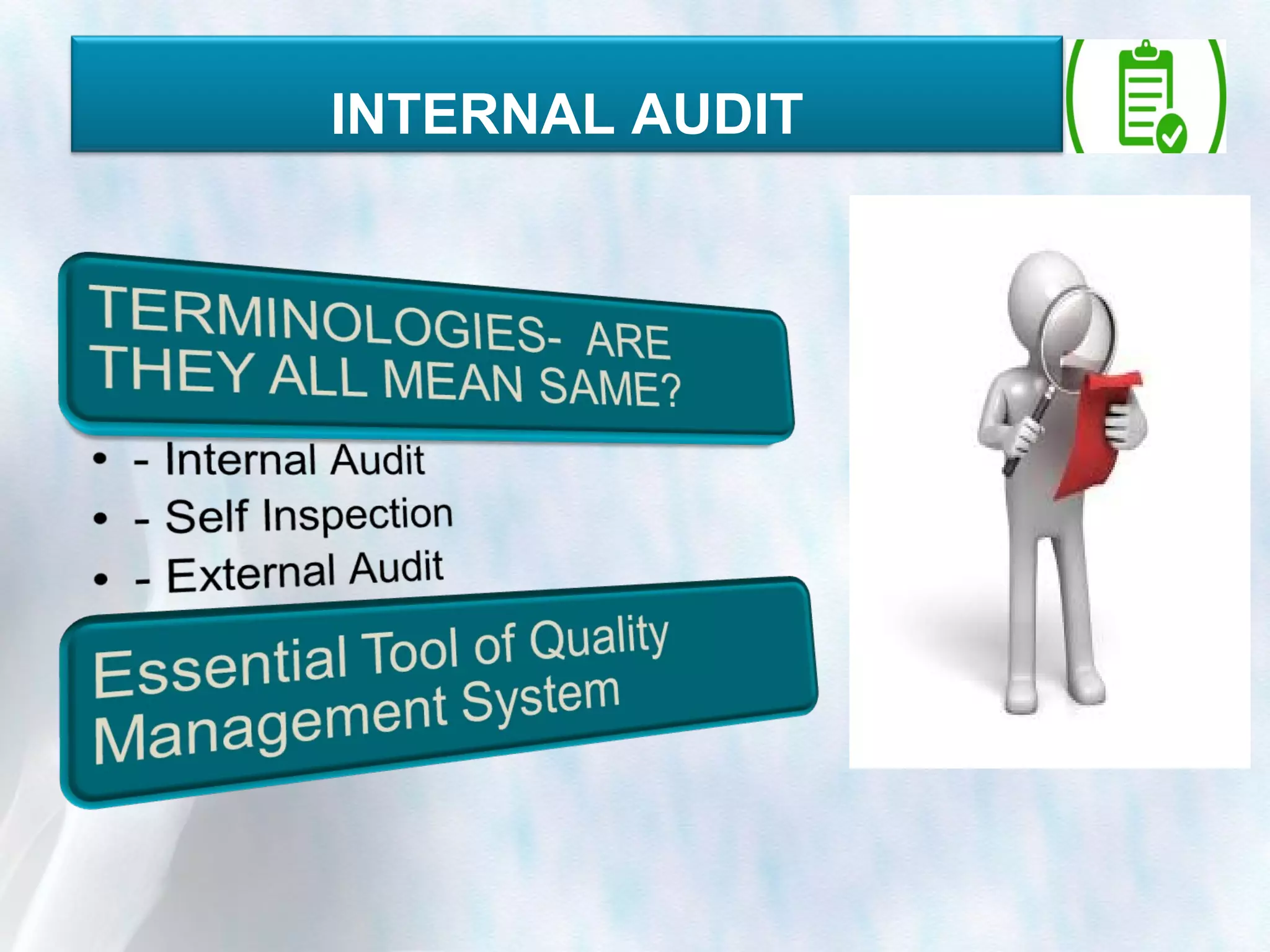 INTERNAL AUDIT IN PHARMACEUTICAL- AN ESSENTIAL TOOL | PPT