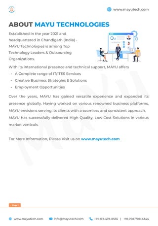 MAYU Technologies SEO Plans and Packages | PDF