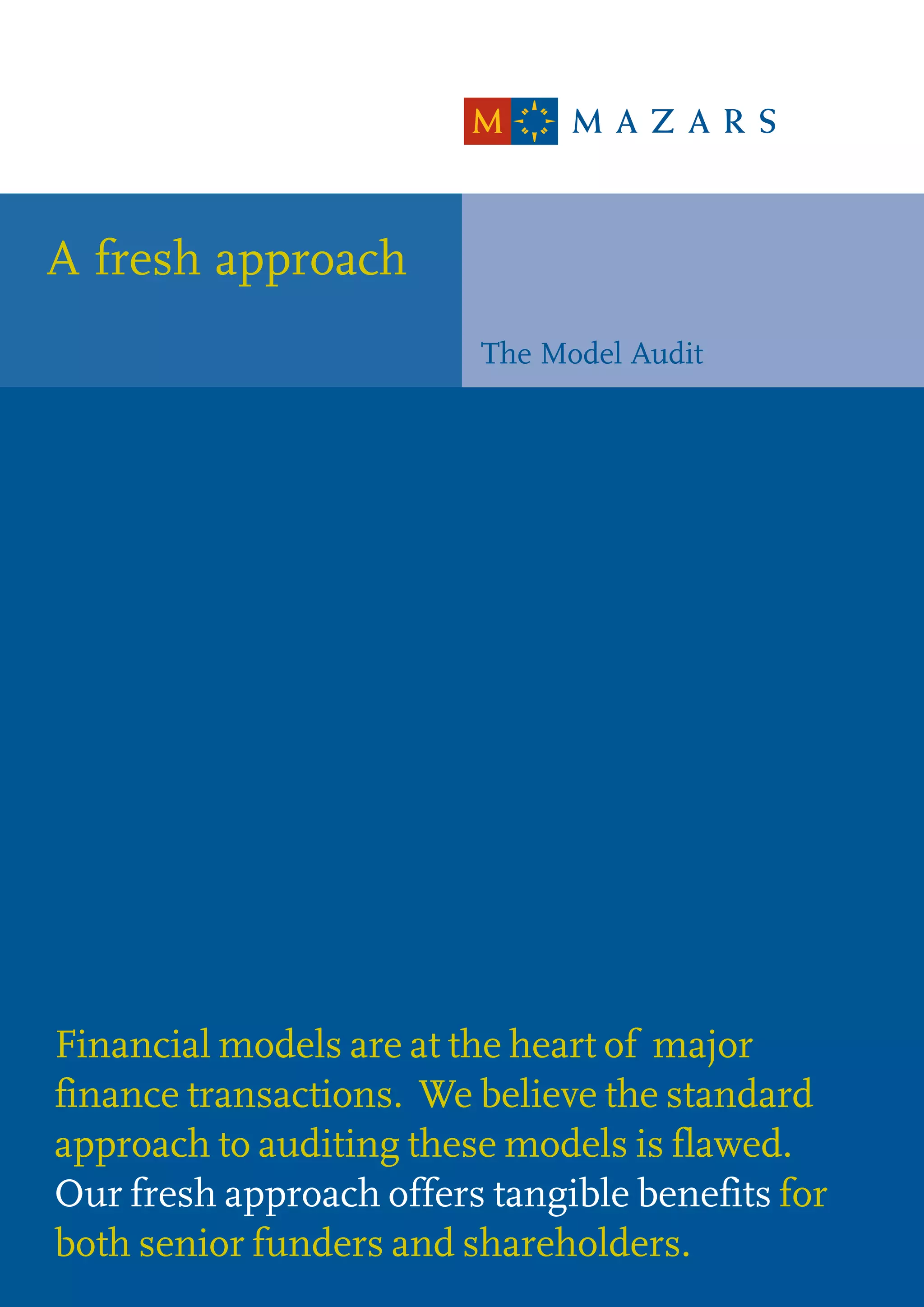 Mazars Model Audit Methodology | PDF