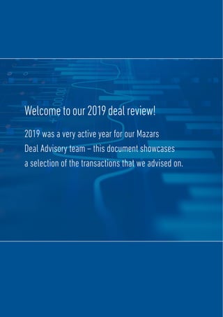 Mazars 2019 Deal Advisory Highlights | PDF