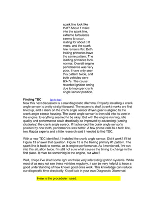 Mazda Rx7 Ignition Operation | DOC | Motorcycles | Automotive