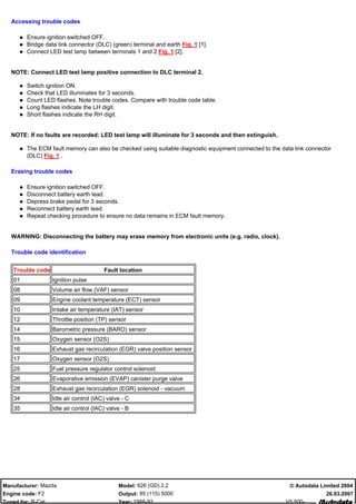 Mazda 626 2.2i f2 | PDF