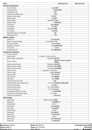 Mazda 626 2.2i f2 | PDF