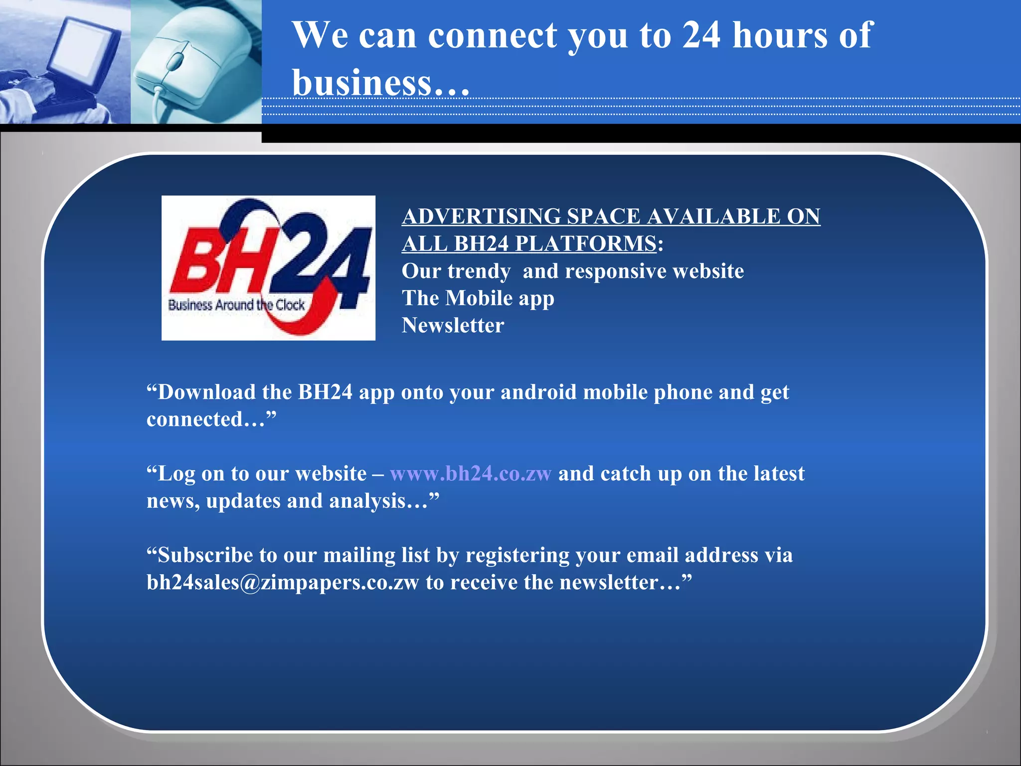 Advertise with Zimpapers Digital and enhance your brand visibility! | PPT