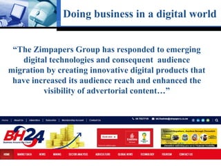 Advertise with Zimpapers Digital and enhance your brand visibility! | PPT