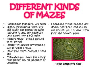 Mazes presentation | PPTX